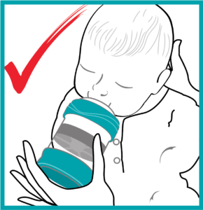 Upright feeding reduces GER - Bare® Air-free Feeding System by Bittylab®